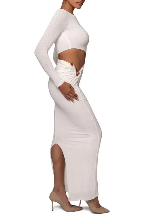 JLUXLABEL Cutout Long Sleeve Maxi Dress