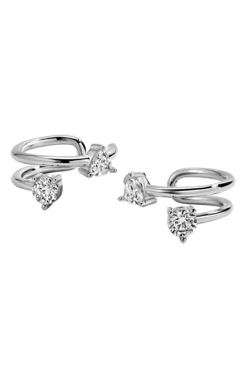 Lili Claspe Eraz Set Of 2 Ear Cuffs - Silver