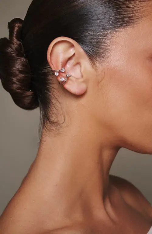 Lili Claspe Eraz Set Of 2 Ear Cuffs - Silver