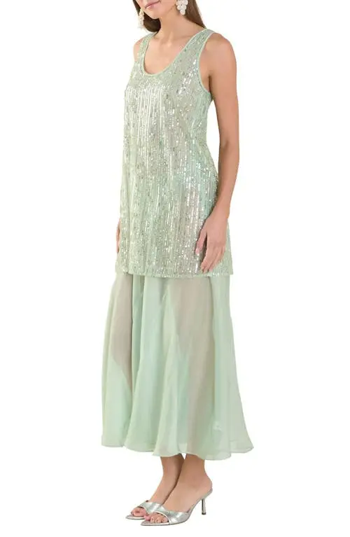 Endless Rose Sequin Chiffon Maxi Dress