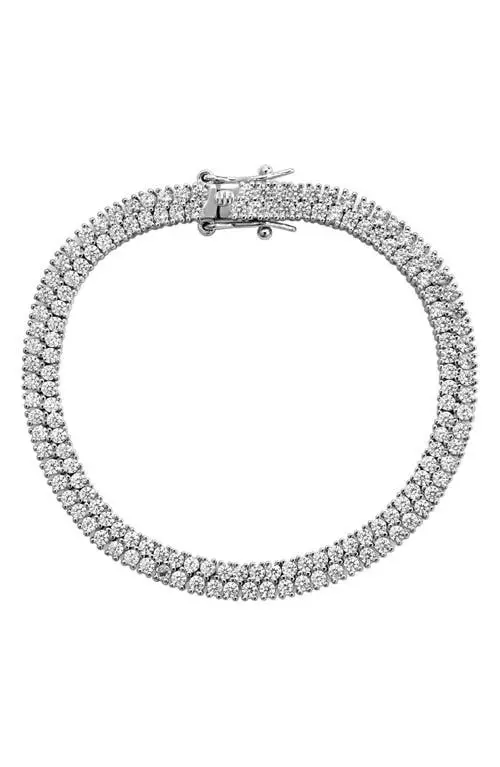 Lili Claspe Rosaline Tennis Bracelet - Silver