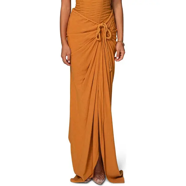 JLUXLABEL Noelia Slit Maxi Skirt - Yellow