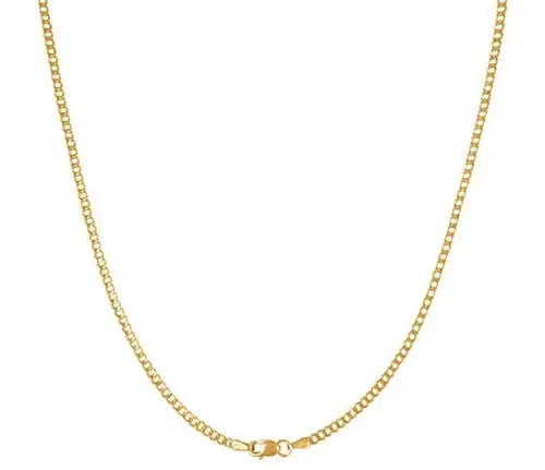 DONATELLO GIAN Name 10k Curb Chain Necklace - Gold