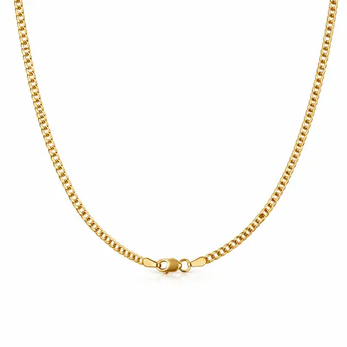 DONATELLO GIAN Name 10k Curb Chain Necklace - Gold