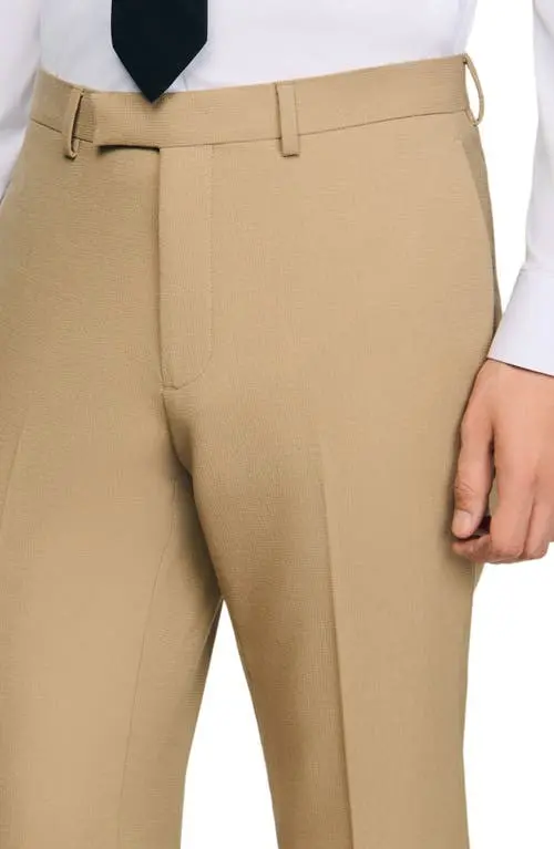 Sandro Classic Fit Wool Suit Trousers - Beige