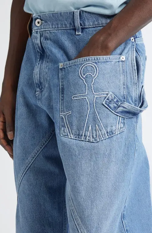 JW Anderson Twisted Workwear Jeans - Light Blue