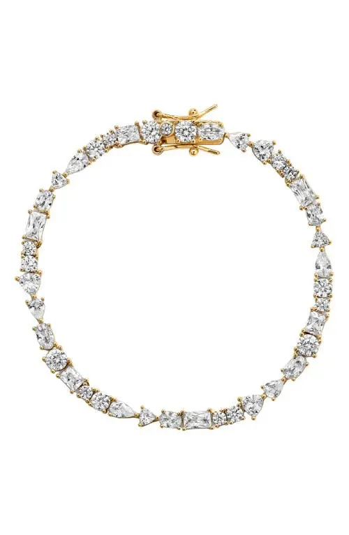 Lili Claspe Mavis Tennis Bracelet - Gold