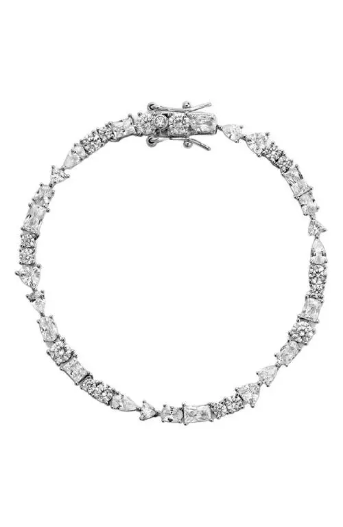 Lili Claspe Mavis Tennis Bracelet - Silver