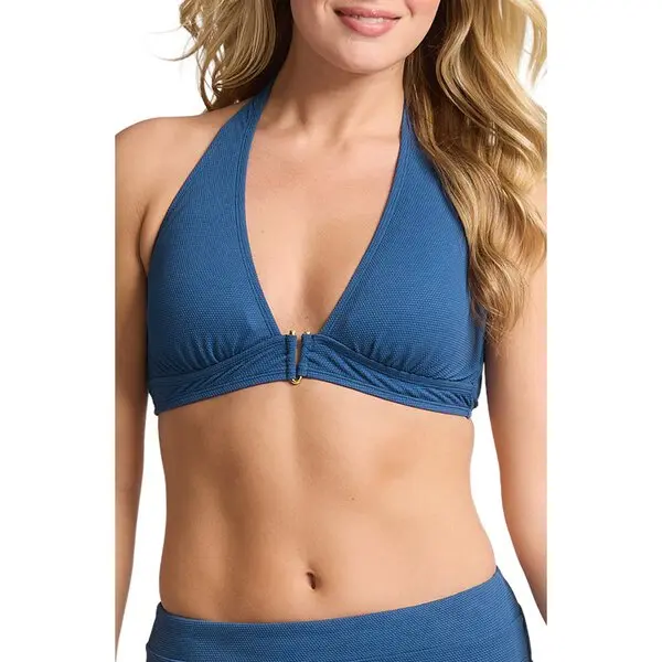 Tommy Bahama Island Cays Halter Bikini Top - Indigo Tide