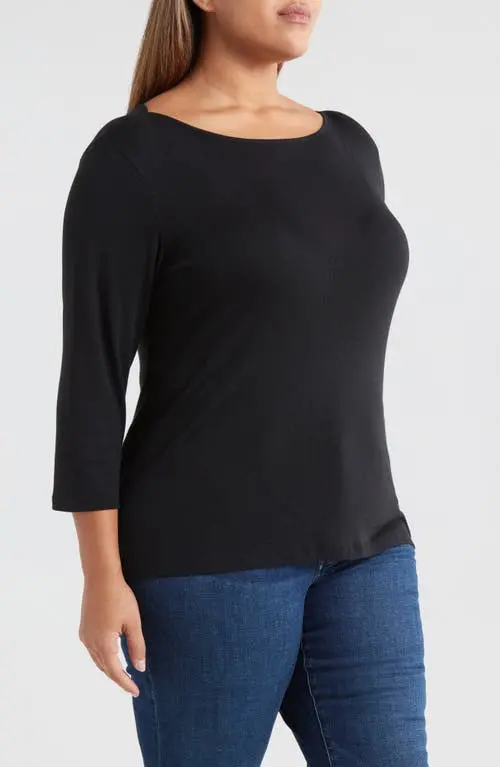 Caslon Boat Neck Long Sleeve Tee