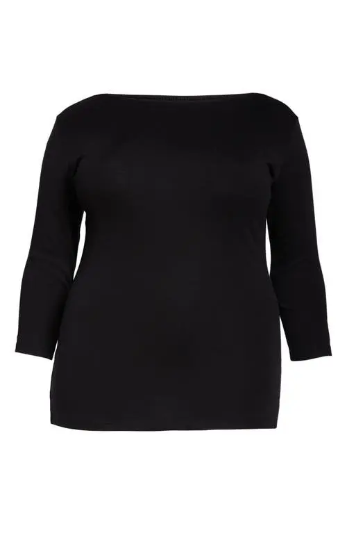 Caslon Boat Neck Long Sleeve Tee