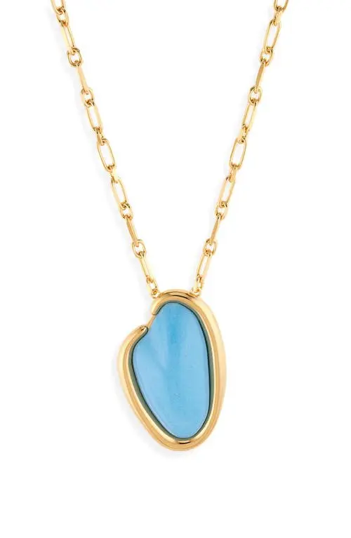 Oscar De La Renta Resin 'o' Pendant Necklace - Light Blue