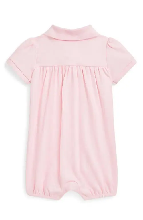 Ralph Lauren Polo Cotton Bubble Romper - Bath Pink W/nevis Pp