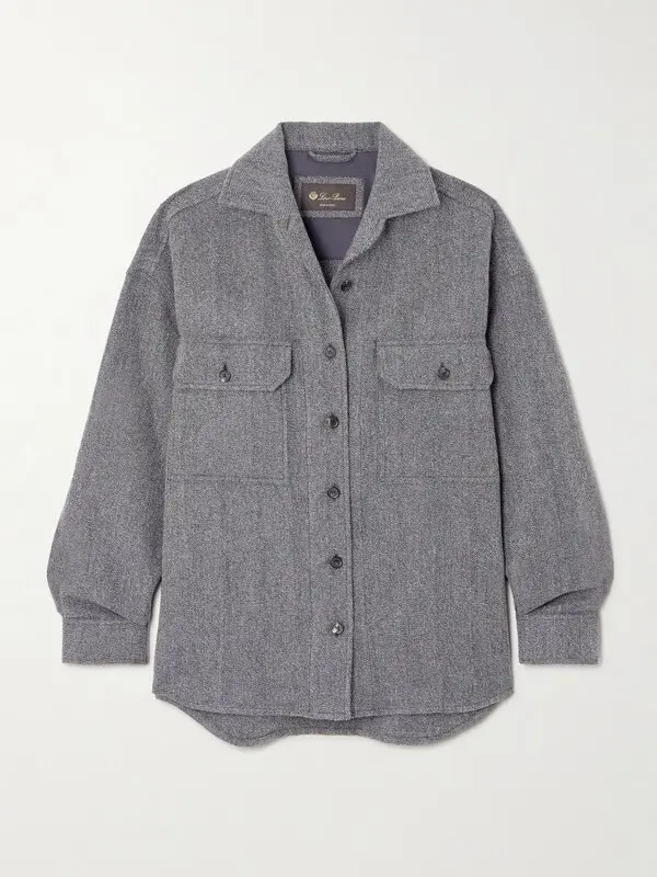 Loro Piana Darby Linen, Wool And Cashmere-blend Shirt - Gray