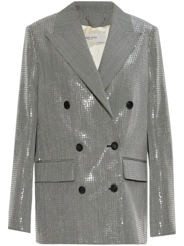GOLDEN GOOSE Sequinned Blazer - Silver