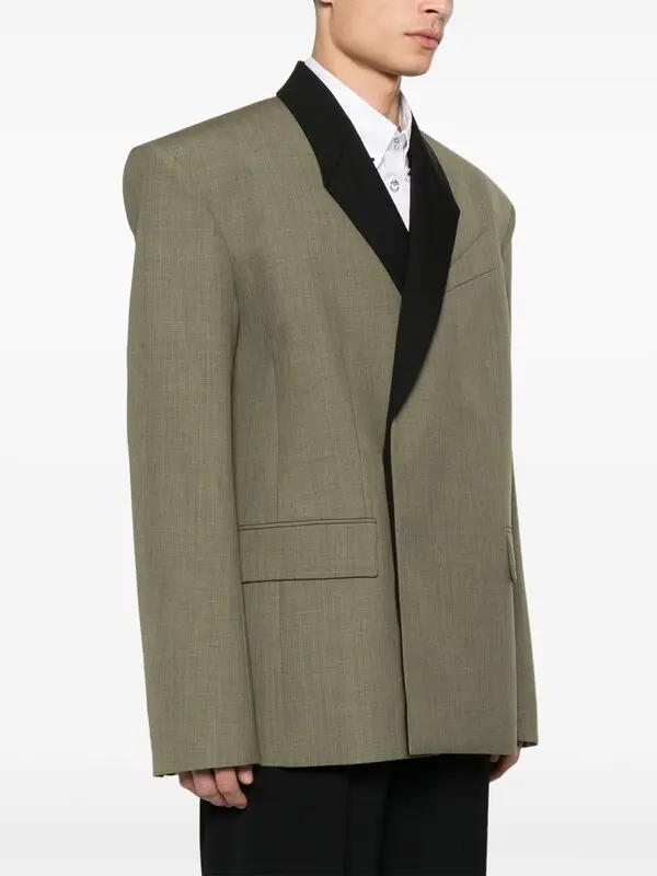 MUGLER Contrast-lapels Blazer