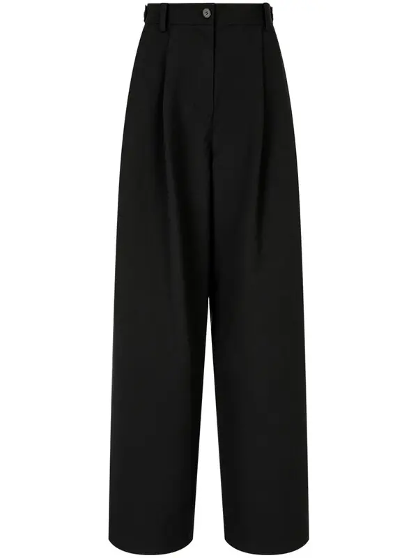 STUDIO TOMBOY Rear-pocket Trousers - Black