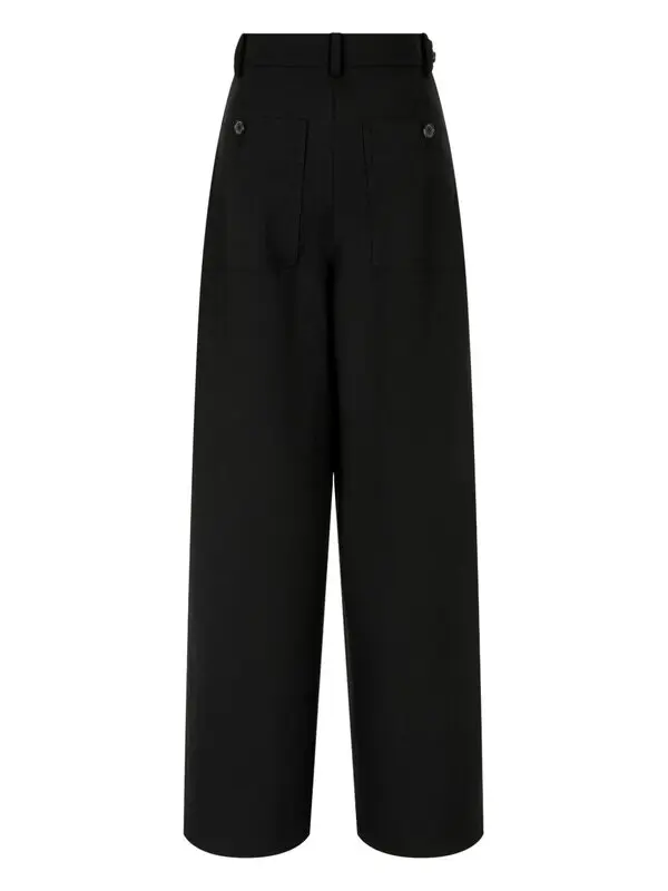 STUDIO TOMBOY Rear-pocket Trousers - Black