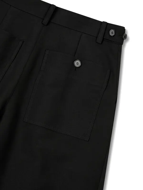 STUDIO TOMBOY Rear-pocket Trousers - Black