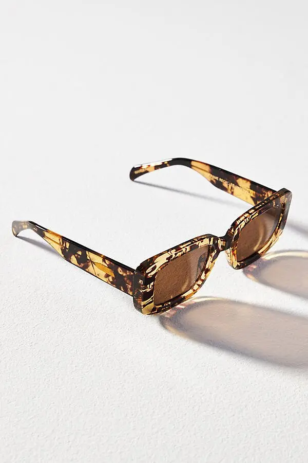 REALITY EYEWEAR Wanderlust Rectangle Sunglasses - Brown Pattern