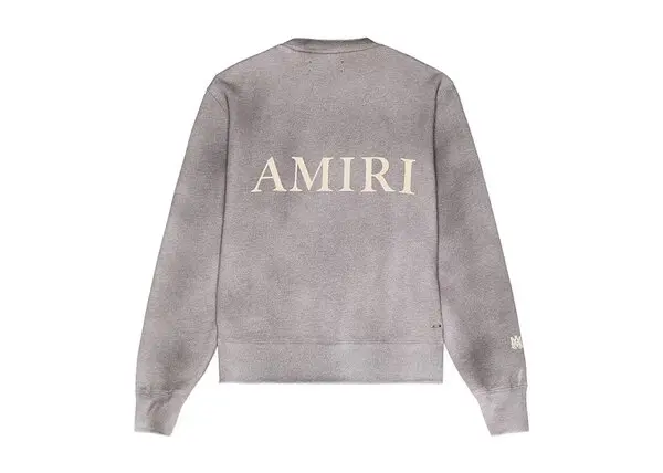 Amiri Aged Puff Logo Crewneck Sweatshirt