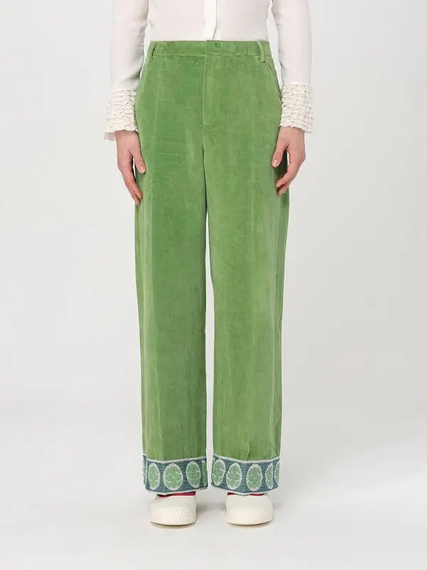 Valentino Garavani Velvet Trousers - Green
