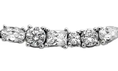 Lili Claspe Mavis Tennis Necklace - Silver