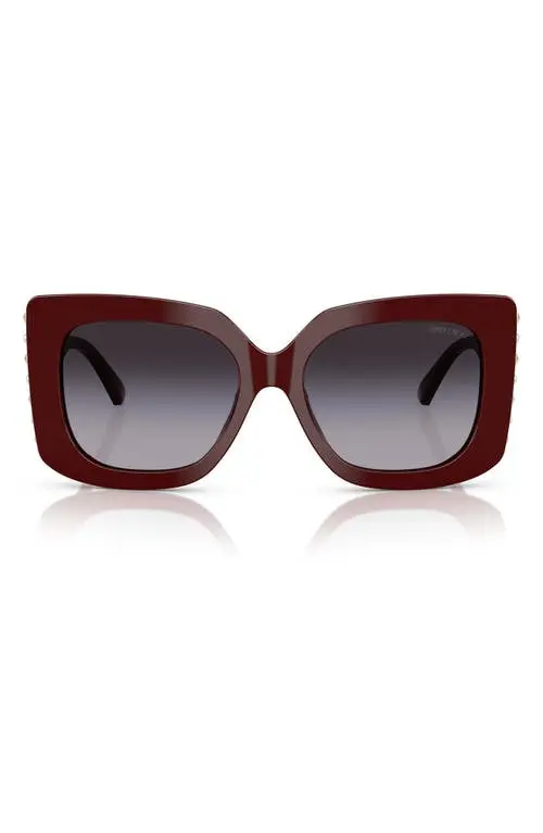JIMMY CHOO 54mm Butterfly Sunglasses - Red