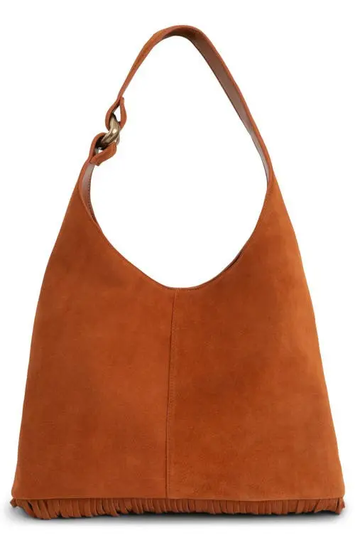 Jeffrey Campbell Wonders Suede Shoulder Bag - Orange Suede