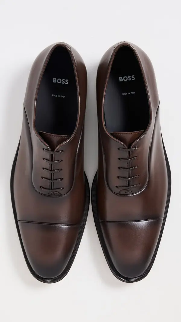 Buy Hugo Boss Derrek Classic Cap Toe Oxford Shoes Dark Brown At