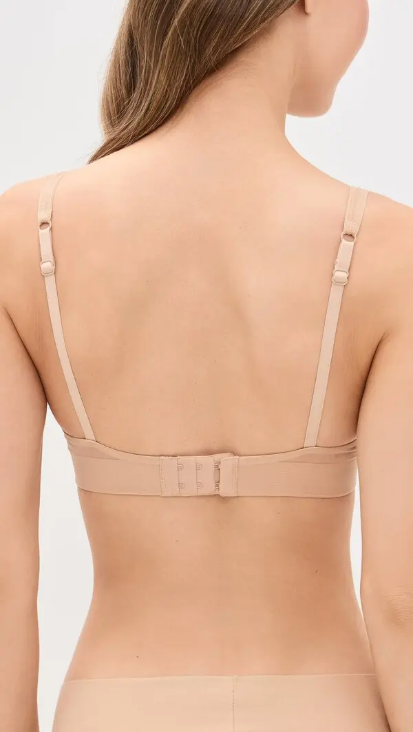 Commando Chich Mesh Plunge Underwire Bra - Beige