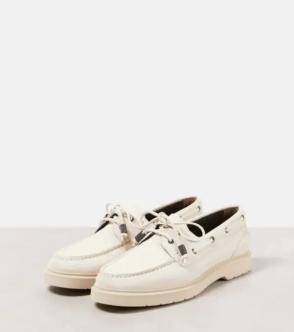 Brunello Cucinelli Suede Boat Shoes