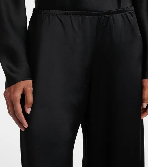 LESET Barb High-rise Wide-leg Pants - Black