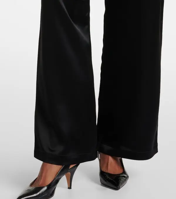 LESET Barb High-rise Wide-leg Pants - Black