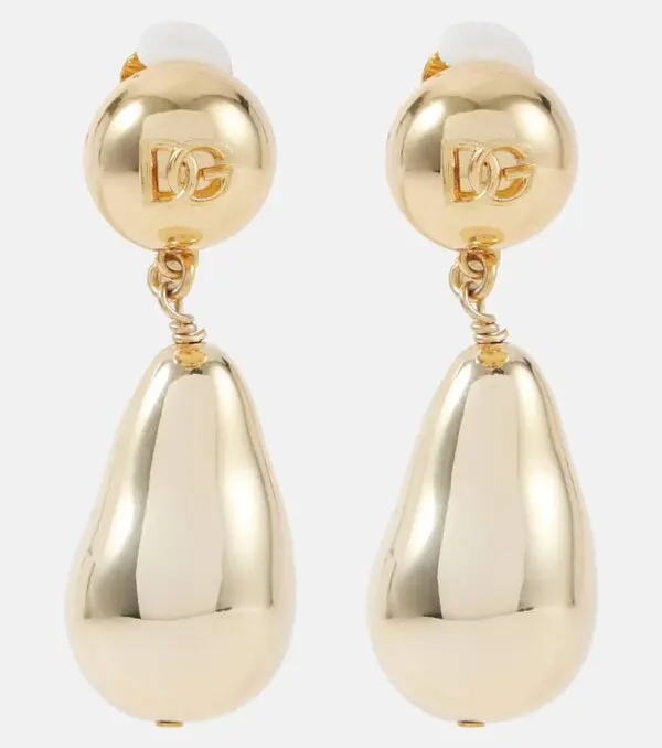 Dolce & Gabbana Pebble Pendant Clip-on Earrings - Gold