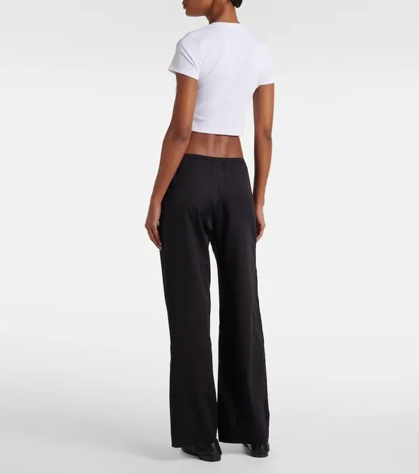 LESET Yoko Wide-leg Cotton Trousers - Black