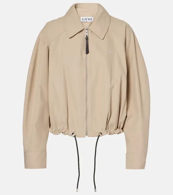 Loewe Balloon Suede Jacket - Beige | Editorialist