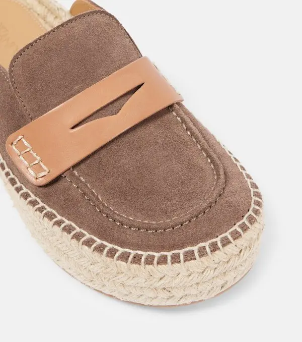 JW Anderson Suede Espadrille Loafers - Grey