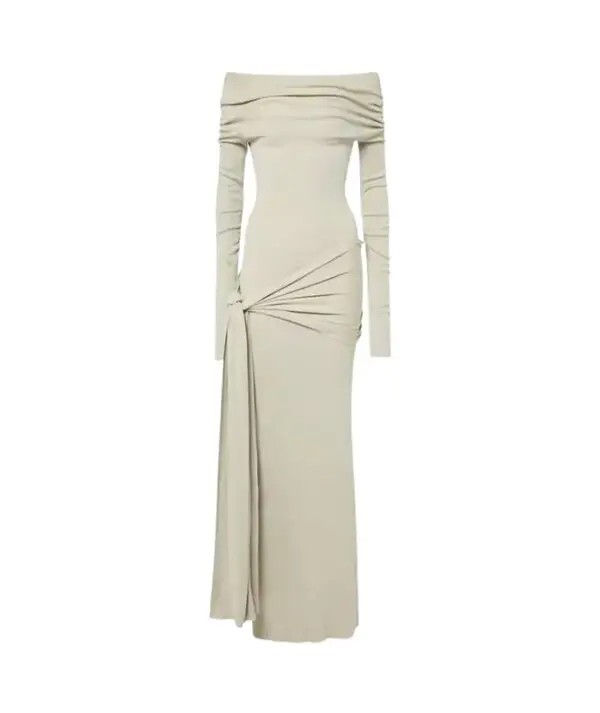 AYA MUSE Kora Off-shoulder Maxi Dress - Green