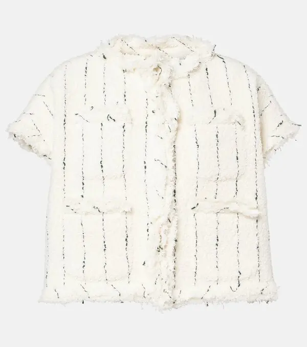 Sacai Tweed Vest - White