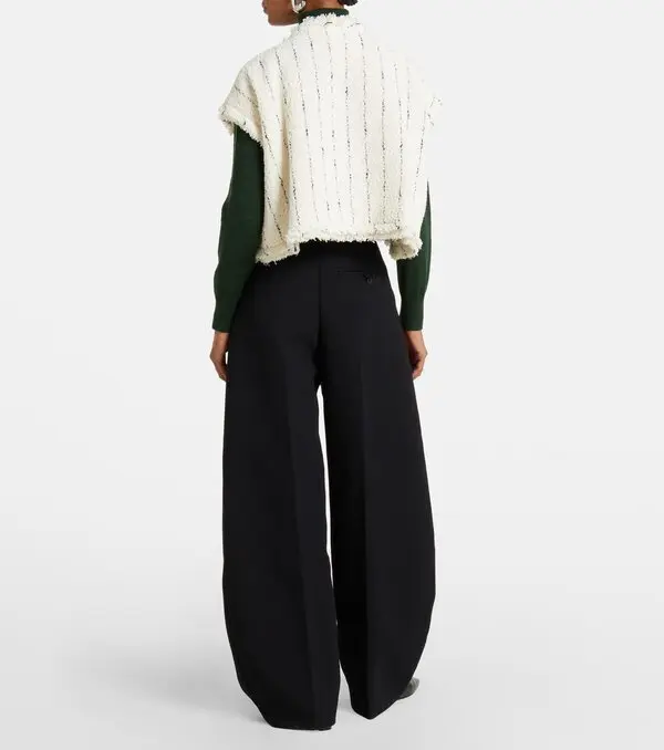 Sacai Tweed Vest - White