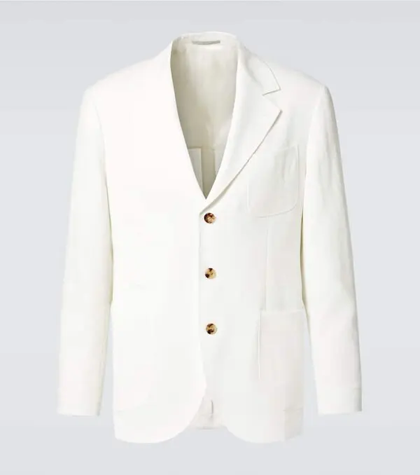 Brunello Cucinelli Single-breasted Linen Blazer