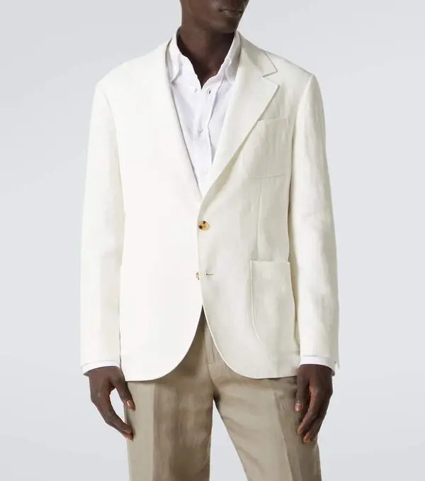 Brunello Cucinelli Single-breasted Linen Blazer