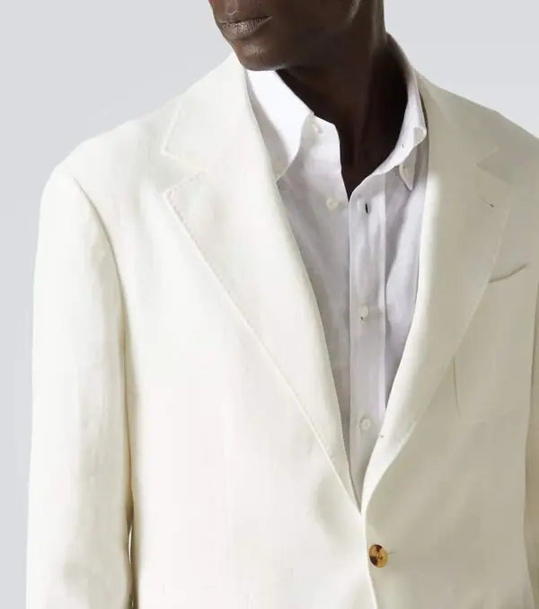 Brunello Cucinelli Single-breasted Linen Blazer