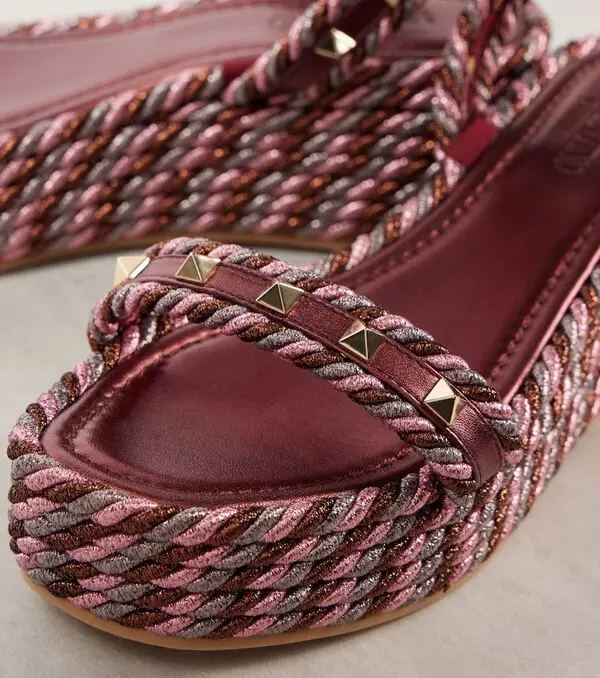 Valentino Garavani Rockstud Torchon Espadrille Sandals - Multicoloured