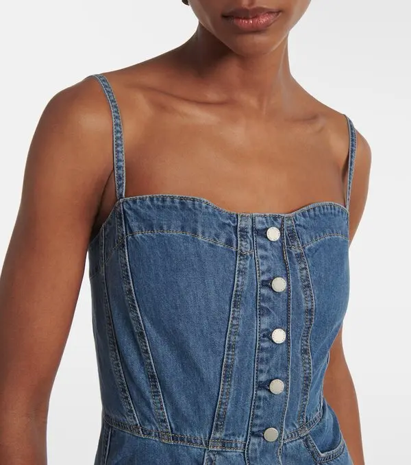 Ag Seville Denim Maxi Dress In Blue - 30% Off
