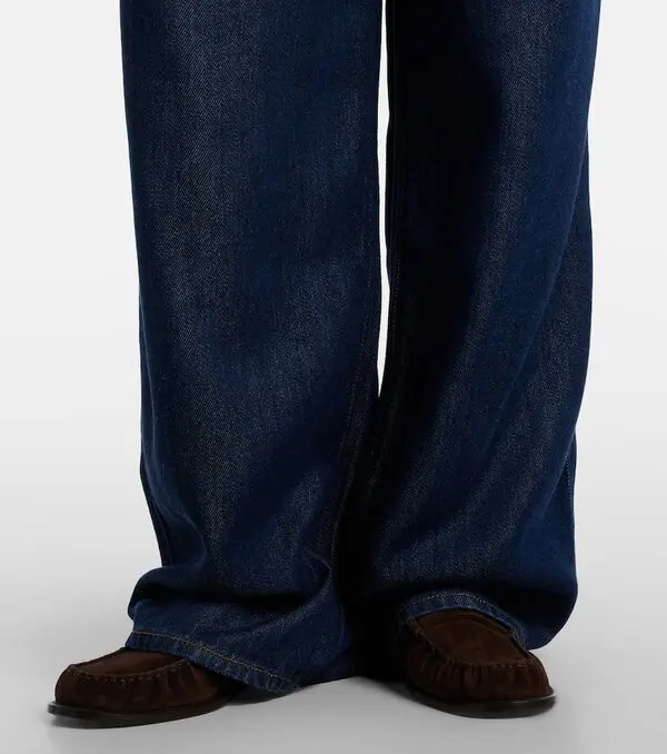 7 For All Mankind Denim Lustre Wide-leg Pants - Blue