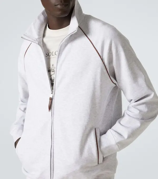 Brunello Cucinelli Cotton-blend Jersey Track Jacket