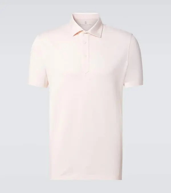 Brunello Cucinelli Cotton And Linen Polo Shirt - Beige