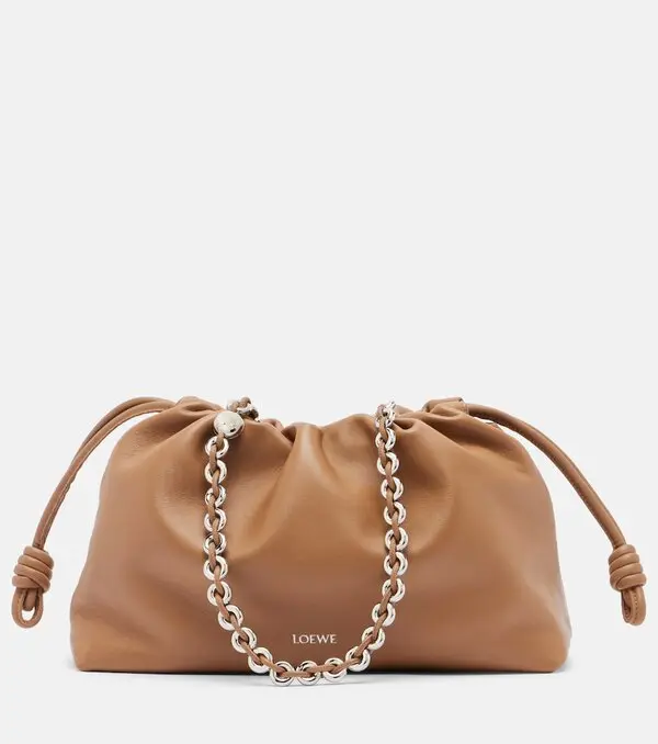 Loewe Flamenco Medium Leather Shoulder Bag - Brown